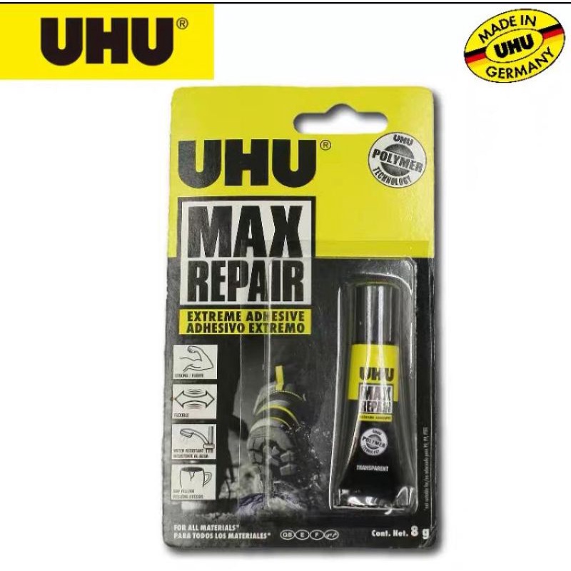 Uhu MAX REPAIR POLYMER EXTREME ADHESIVE Glue 8g ORIGINAL Shoe Glue ...