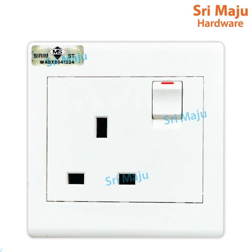 MAJU S8113 Single Switch Socket Outlet 13A (SIRIM) 1 Gang Suis Elektrik ...