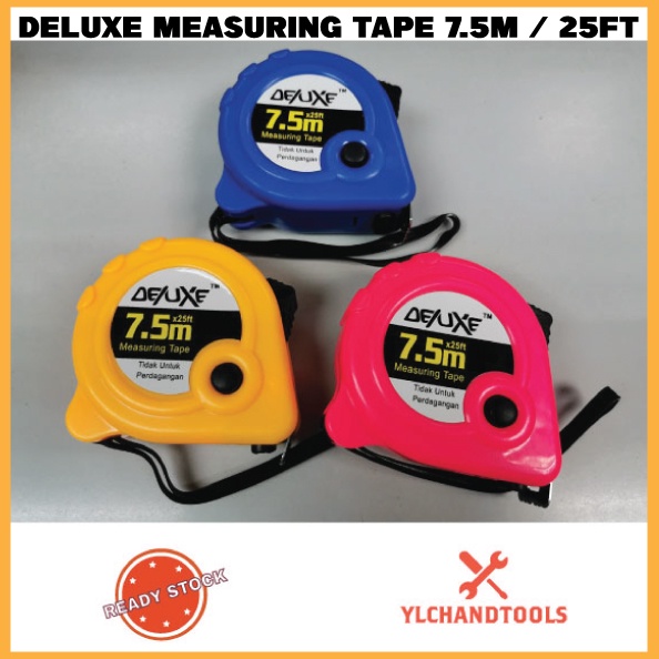 🌈READY STOCK 🌈 DELUXE Measuring Tape 7.5m / 25ft / HIGH QUALITY TAPE ...