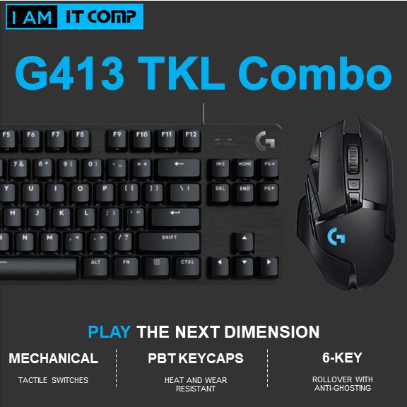 Logitech G Gaming Combo Set G413 TKL Keyboard with G502 Hero / G604 Lightspeed Wireless / G Pro ...