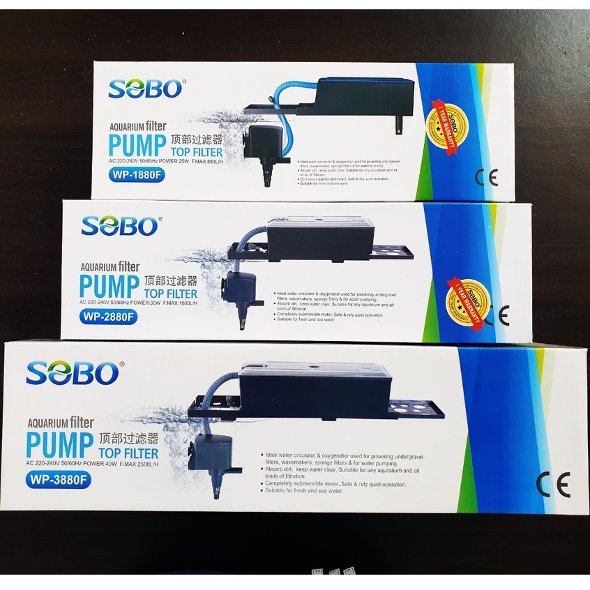 SOBO Aquarium Top Filter WP-1880F / WP-2880F / WP3880F | Shopee Malaysia