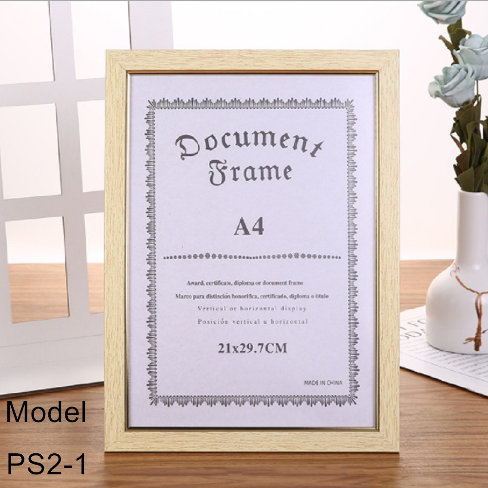 TRENY A4 Certificate Document Photo Deco Frame Luxury Design Wood Texture Gift Display Foto ...
