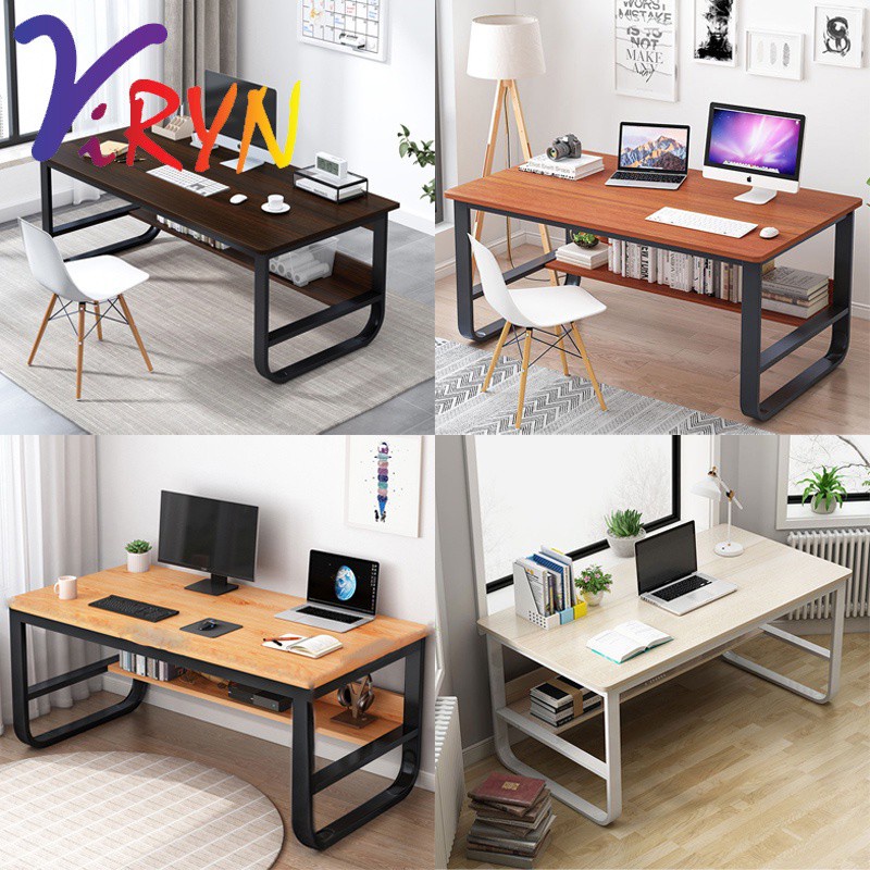 ViRYN Computer Desk Home And Office Computer Table Simple Modern Design Study Desk 120CM x 60CM ...