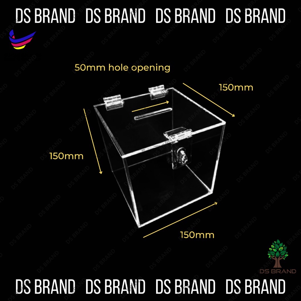 Acrylic Donation Box / Money Box / Suggestion Box / Feedback Box / Peti ...