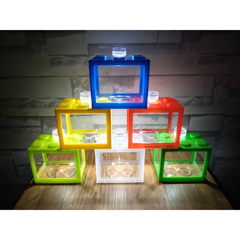 Mini Aquarium BettaFish Lego Block Fish Tank | Shopee Malaysia