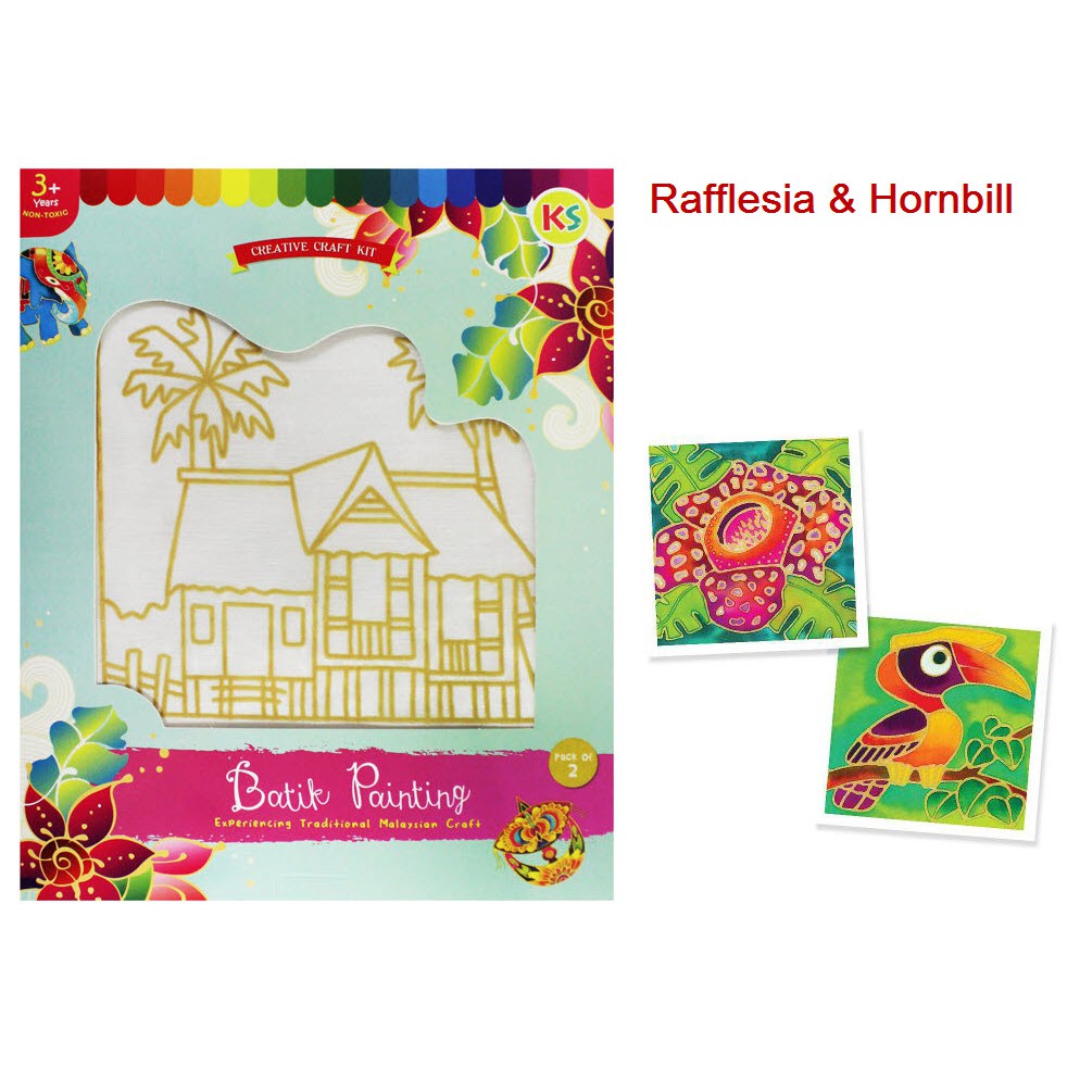 KS BATIK PAINTING 2-in-1 Box Kit : Rafflesia & Hornbill | Shopee Malaysia