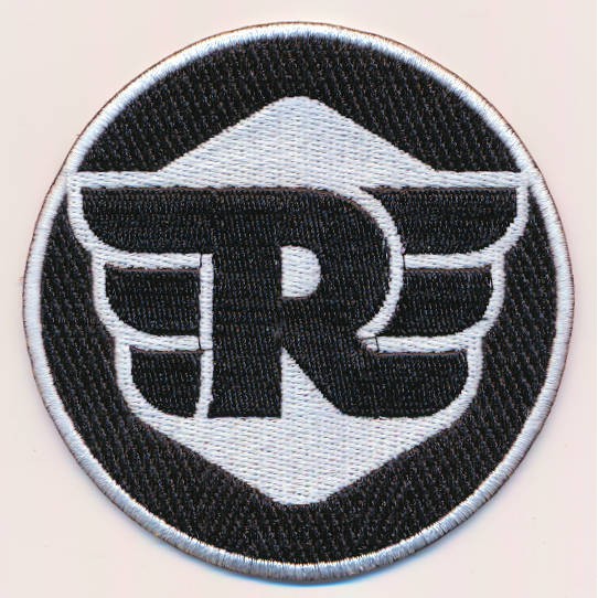 Royal Enfield round logo sew-on decorative embroidered fabric patch ...