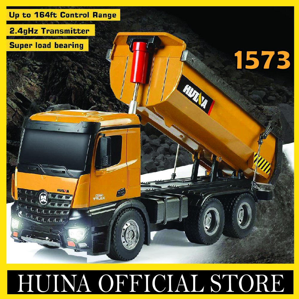 HUINA 1573 PREMIUM BLACK BOX 1:14 RC DUMP TRUCK 10 CHANNEL 2.4GHZ ...