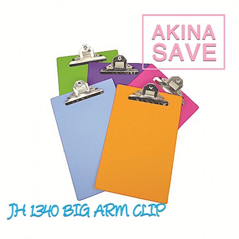 AKINA SAVE JH PVC A5 F4 Fancy Colour Clip Board BIG ARM WIRE Office ...