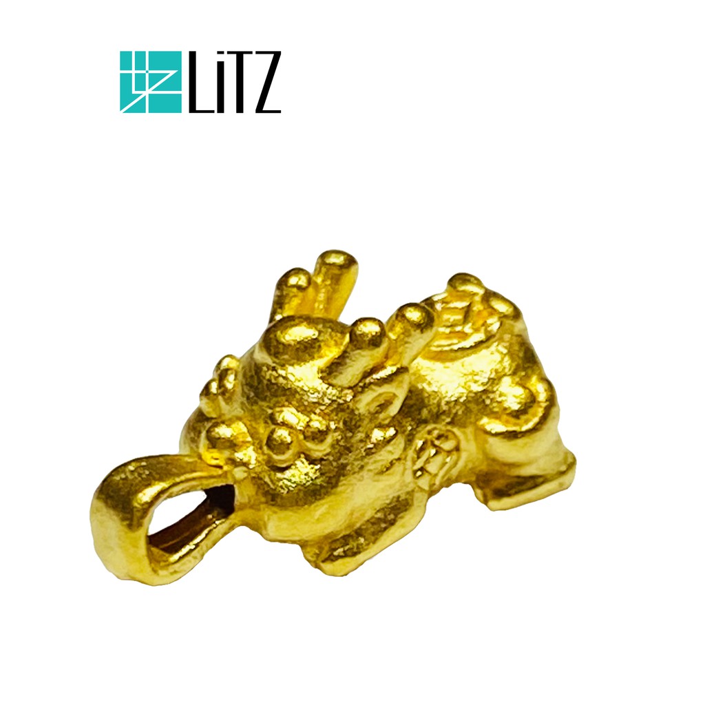 [SPECIAL] LITZ 999 (24K) Gold Baby Pixiu Pendant 宝宝貔貅牌 EP0279 | Shopee ...