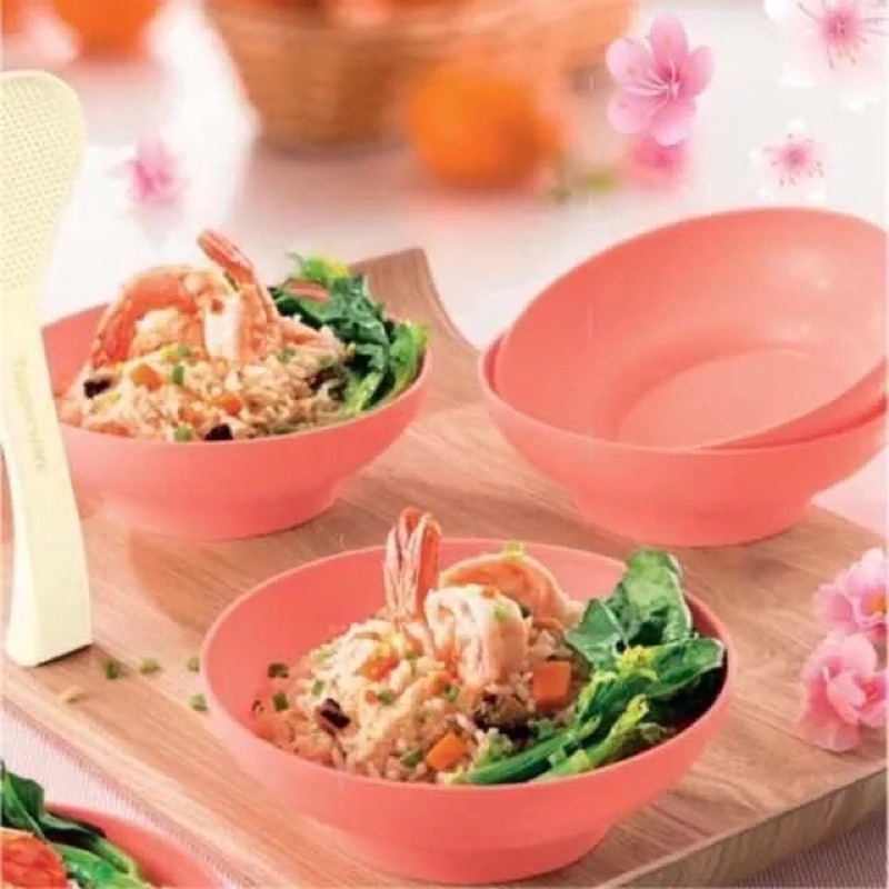 Tupperware Lady Lavender Microwaveable Bowls (4) 600ml / Peach 🍑 - 1 ...