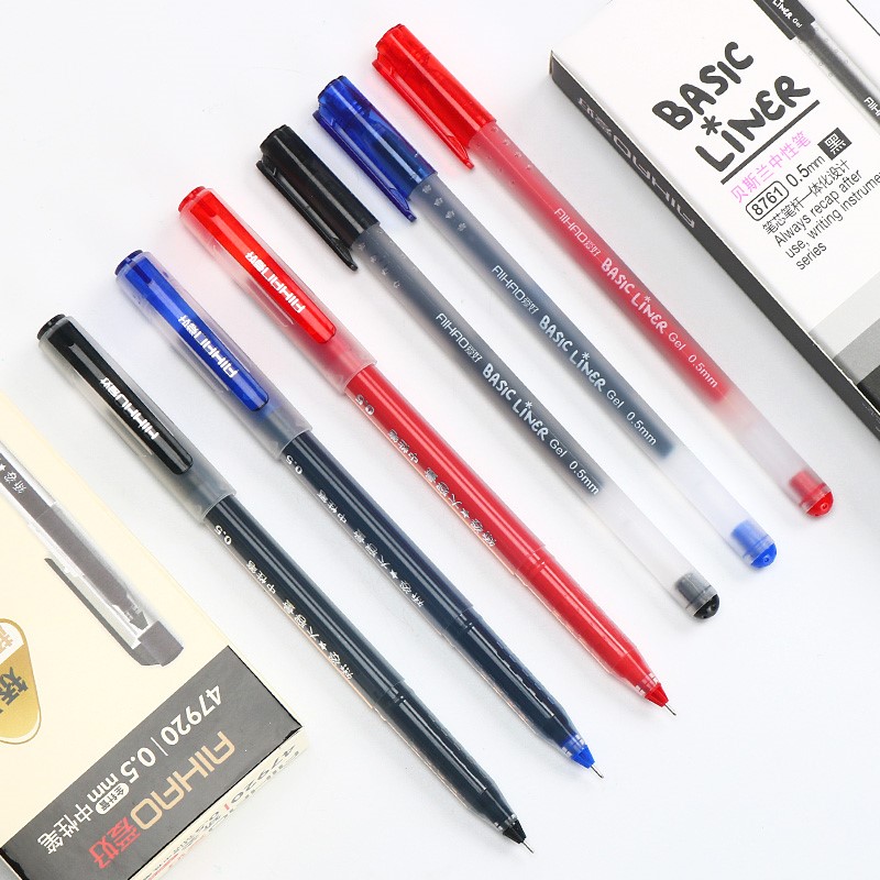 2Pcs Basic Liner Roller Ball Pen for Writing Signature 0.5mm Ballpoint ...