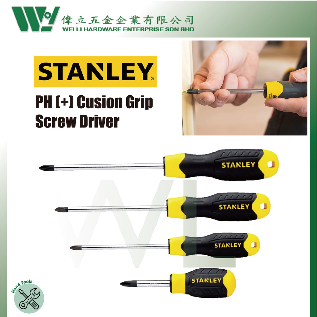 STANLEY PH(+) Cushion Grip Screwdriver / Skru Driver bunga / phillips ...