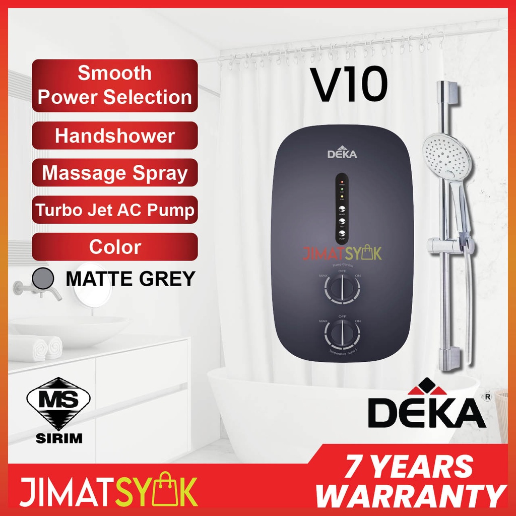 DEKA Instant Water Heater Turbo AC Jet Pump DEKA N10 V10 5 Way SHower ...