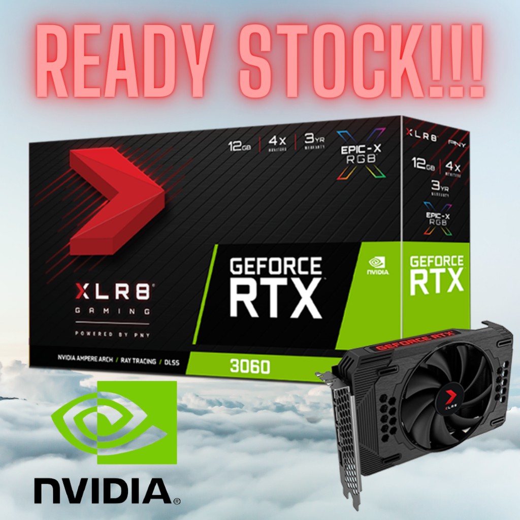 PNY GEFORCE RTX 3060 12GB XLR8 GAMING REVEL EPIC-X RGB SINGLE FAN ...