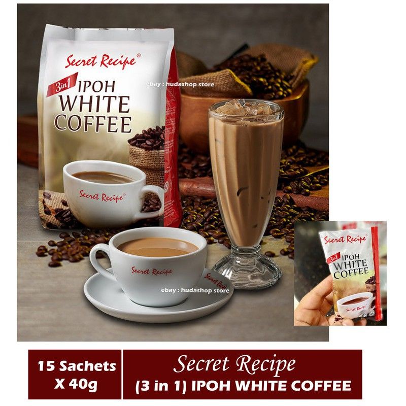 (Chepeast) Secret Recipe White Coffee 15's x 40gm / Black Coffee 12's ...