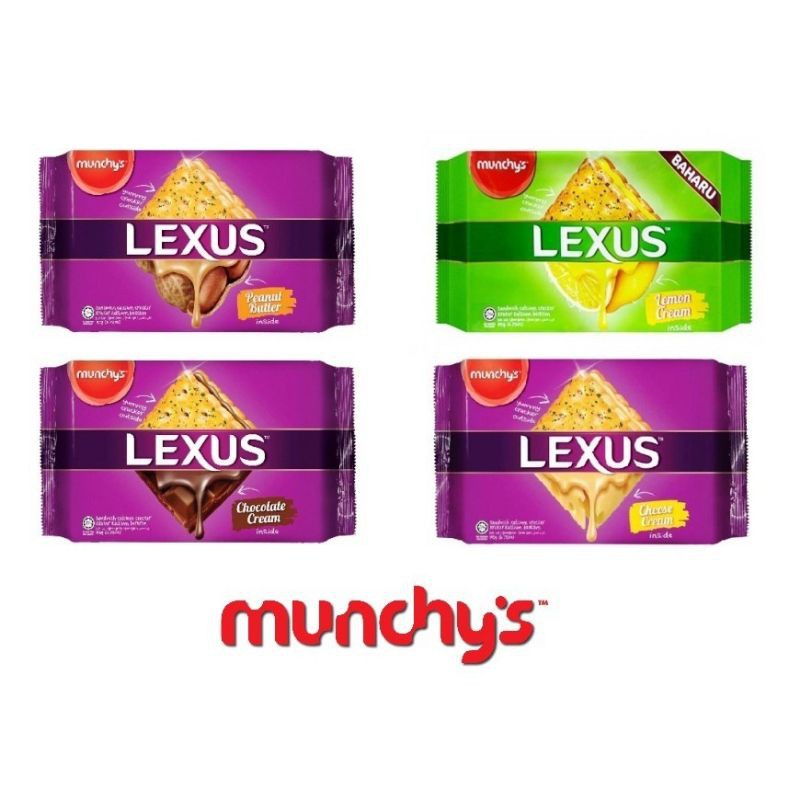 munchy's Lexus sandwich calcium cracker 190g/200g (chocolate/lemon ...