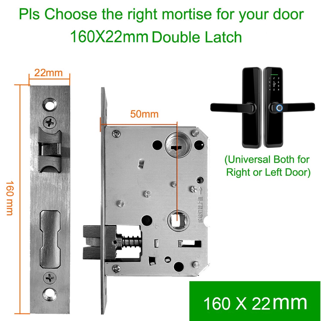 Mortise Lock body for smart lock fingerprint Digital Door lock X5 ...