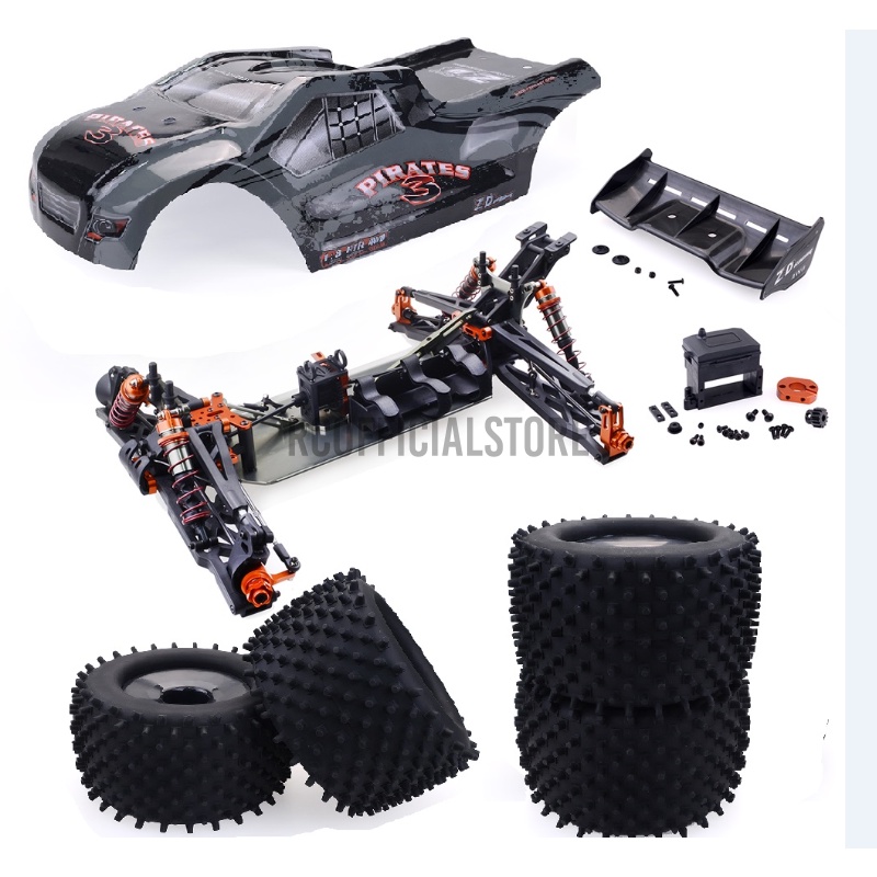 ZD Racing 9021 V3 1/8 4WD 80km/h Brushless RC Car Frame Kit without ...