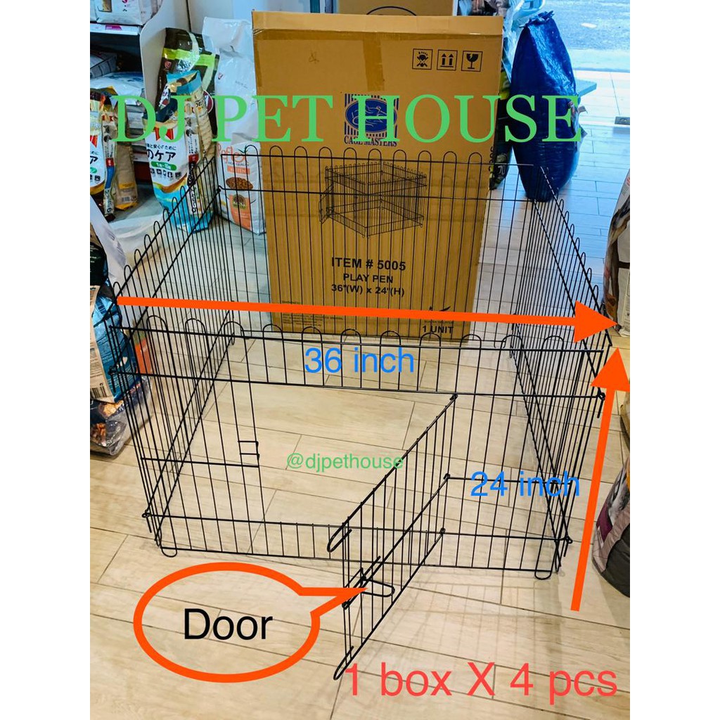CAGE MATTERS PLAY PAN WITH DOOR FOR CAT AND DOG 1 SET x 4 PCS ( 36W X24 ...