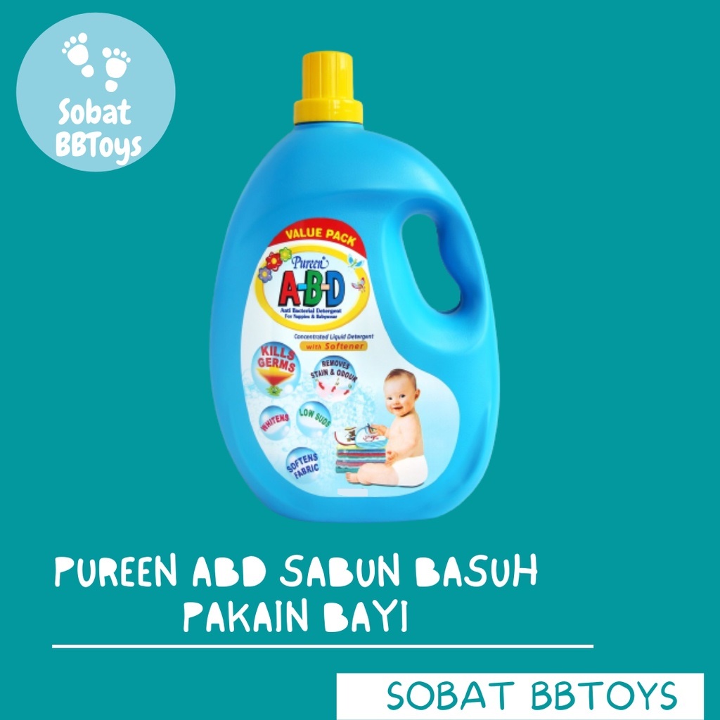Pureen ABD Antibacterial Liquid Detergent SABUN BASUH PAKAIAN BAYI ...