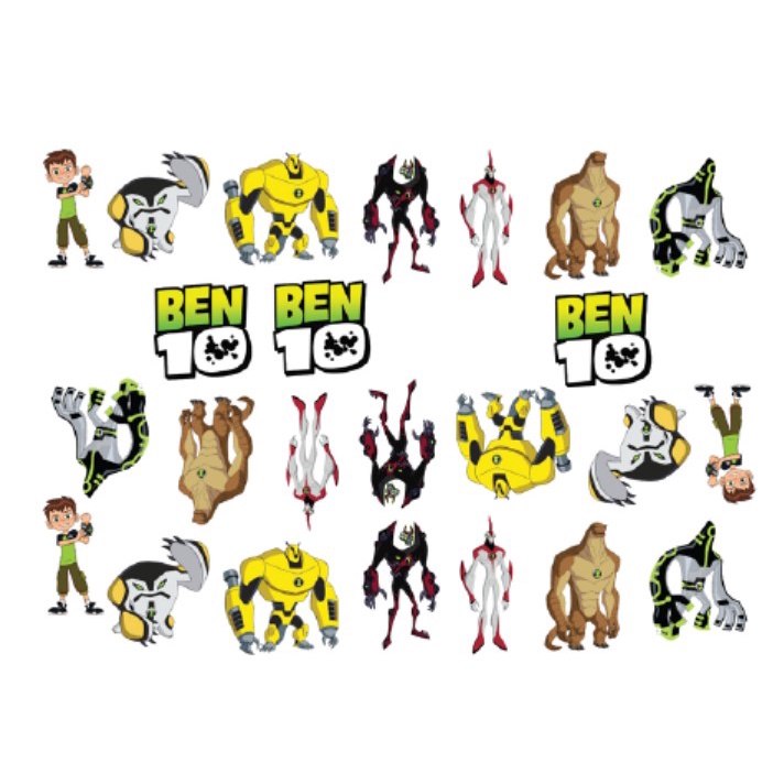 BEN 10 cake topper cupcake topper deco paper birthday topper kek hari ...