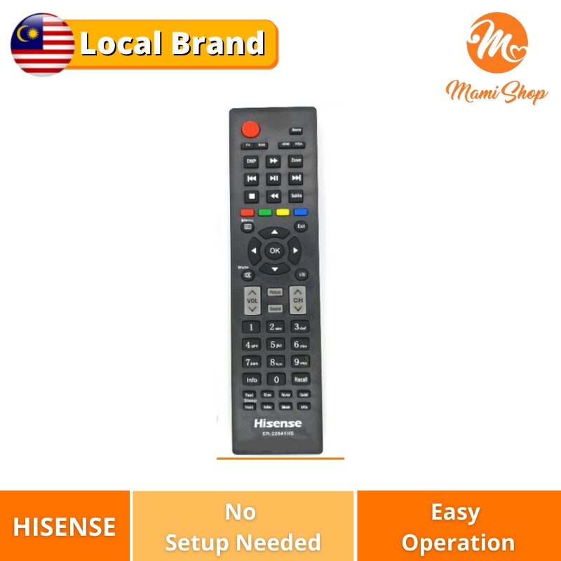 📺READY STOCK📺HISENSE OEM LED TV REMOTE CONTROL (ER-22641HS)📺ELR0031 ...