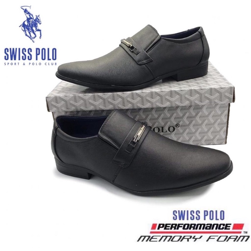 Men’s Formal Shoes Swiss Polo Stylish Black Formal Office Business ...
