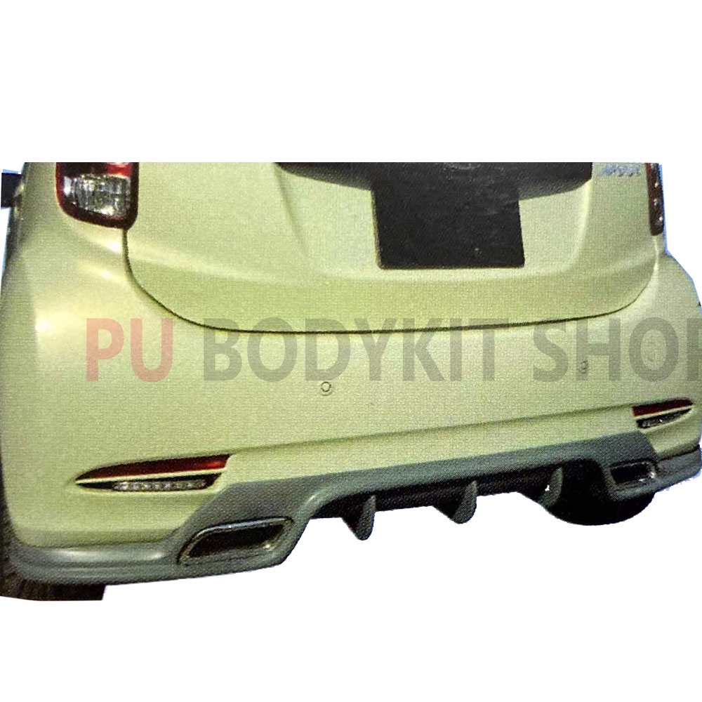 PERODUA NEW MYVI '11 REAR SKIRT WITH PIPE&CHROME COVER (PU) | Shopee ...