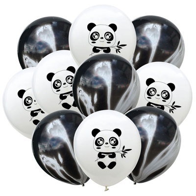 Cartoon Panda Printed Latex Balloon Confetti Balloon Kid Birthday Party ...