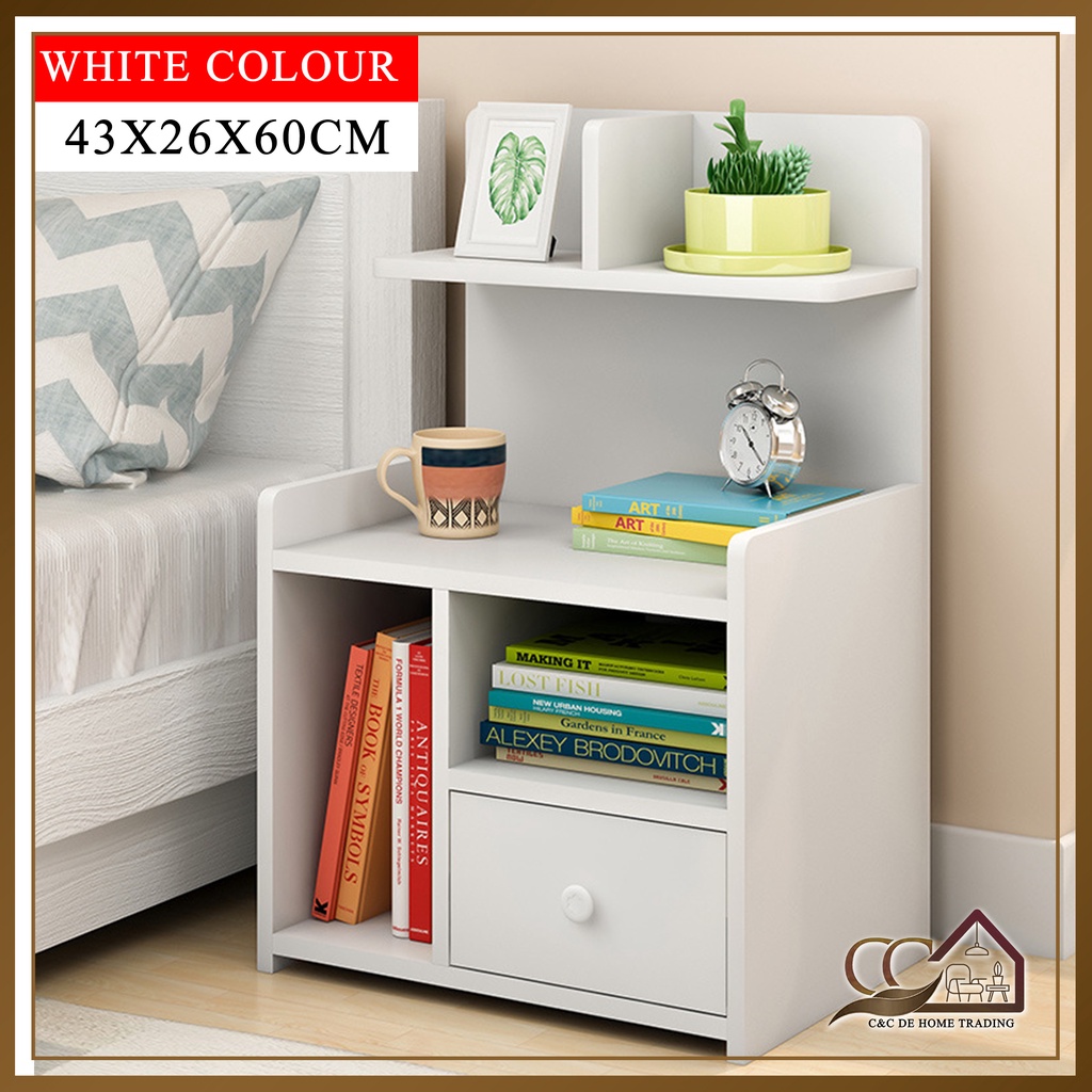 Modern Bedside Table Bedroom Nightstand Desk With Drawer Coffee Table ...