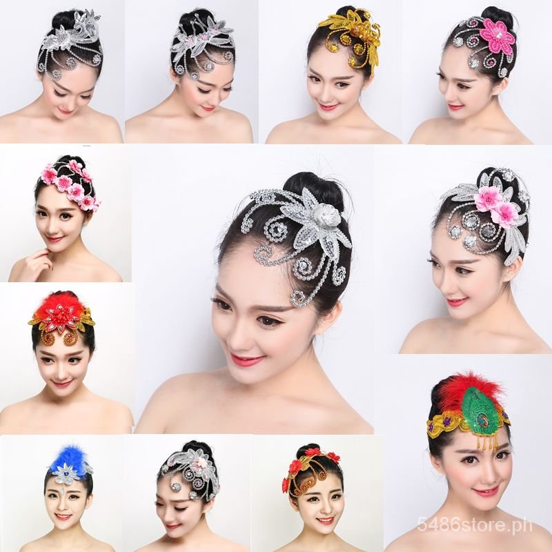 Wedding Jewelry SetDance Headdress Performance Headdress Yangko Square ...