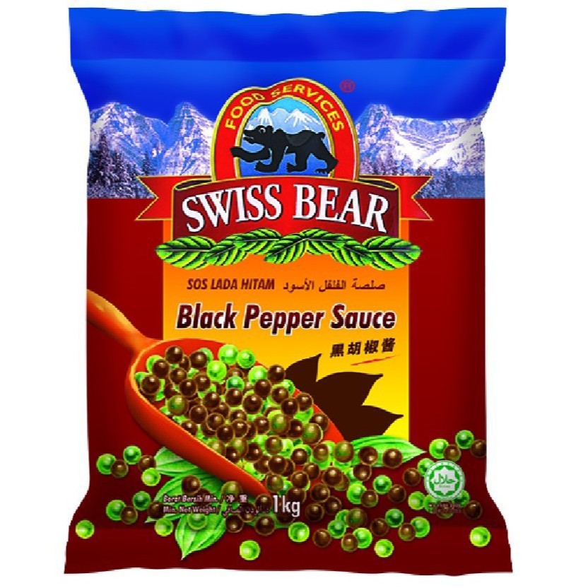 Premium Kerry Swiss Bear Black Pepper SOS Lada Hitam Sos 1Kg 1 kg ...