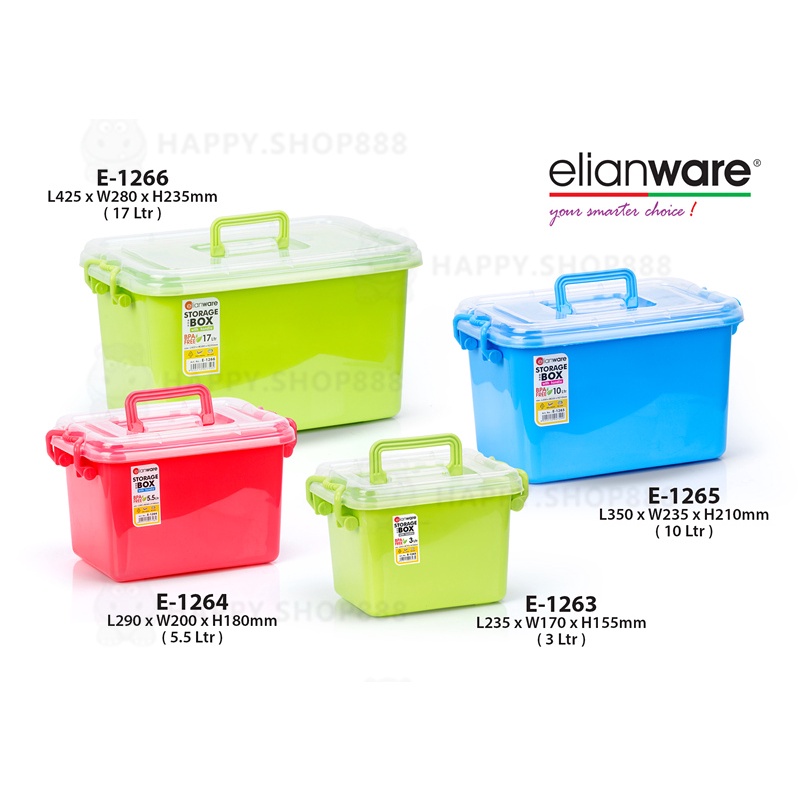 ELIANWARE Storage Box with handle /ELIANWARE 带把手储物盒 | Shopee Malaysia