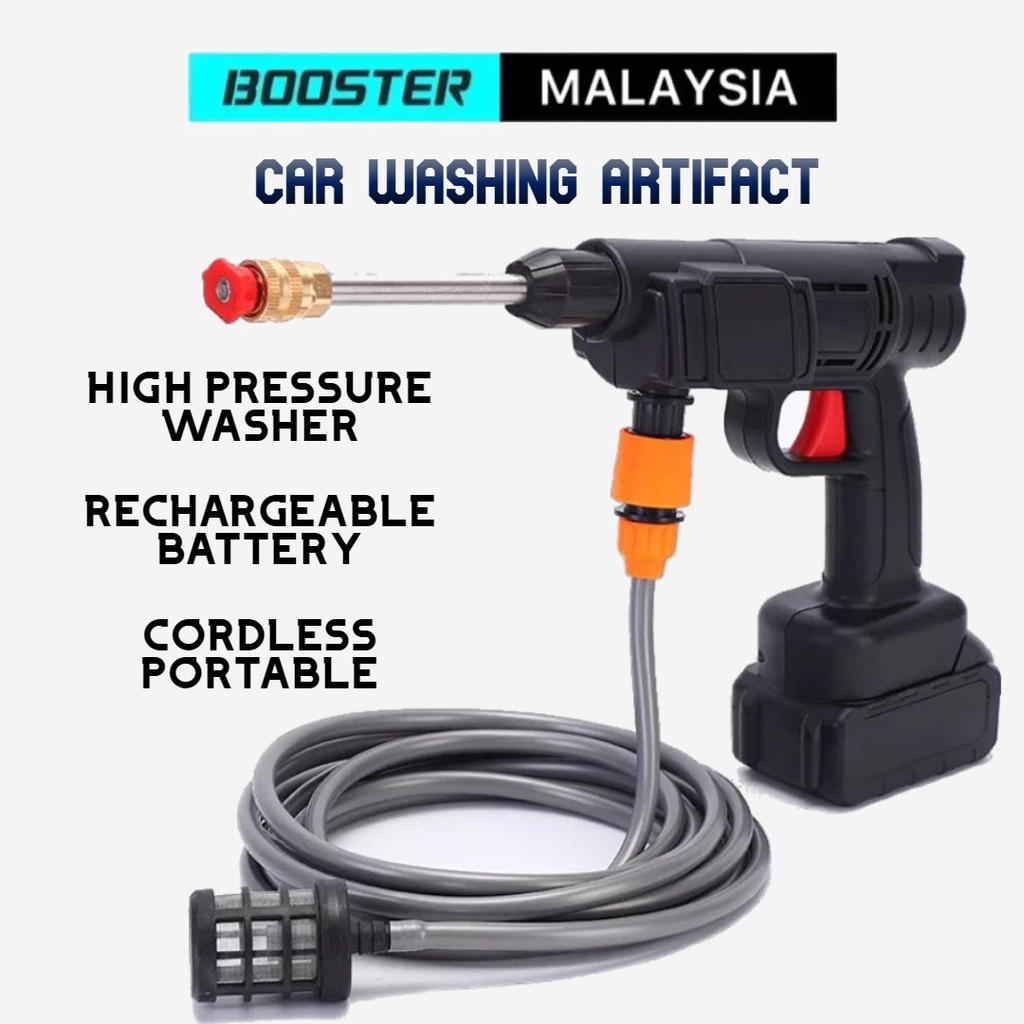 【CORDLESS RECHAGEABLE】Portable 24V Cordless High Pressure Washer ...