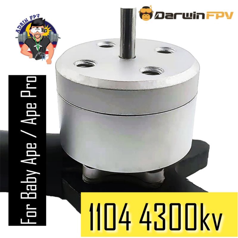 DarwinFPV Darwin 1104 4300KV 1-3s Brushless Motor Baby Ape or Baby Ape ...