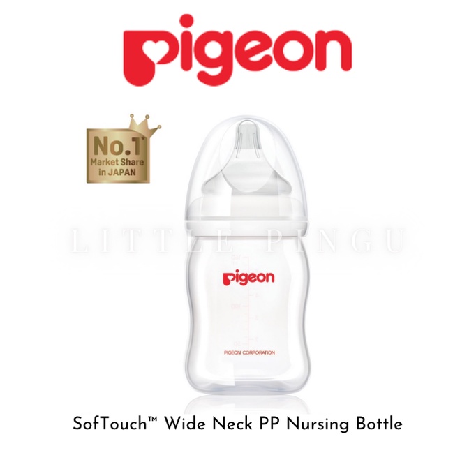 PIGEON SofTouch™ Wide Neck PP Nursing Bottle (240ml/ 330ml) | Shopee Malaysia