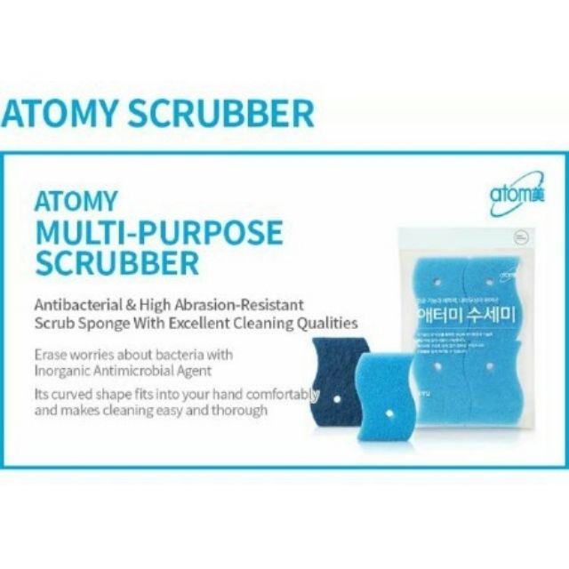Atomy Scrubber Sponge 4 PIECES | Shopee Malaysia
