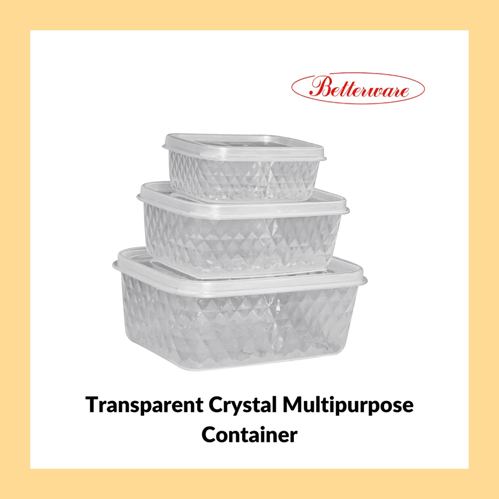 BETTERWARE Transparent Crystal Multipurpose/ Food storage /Container ...
