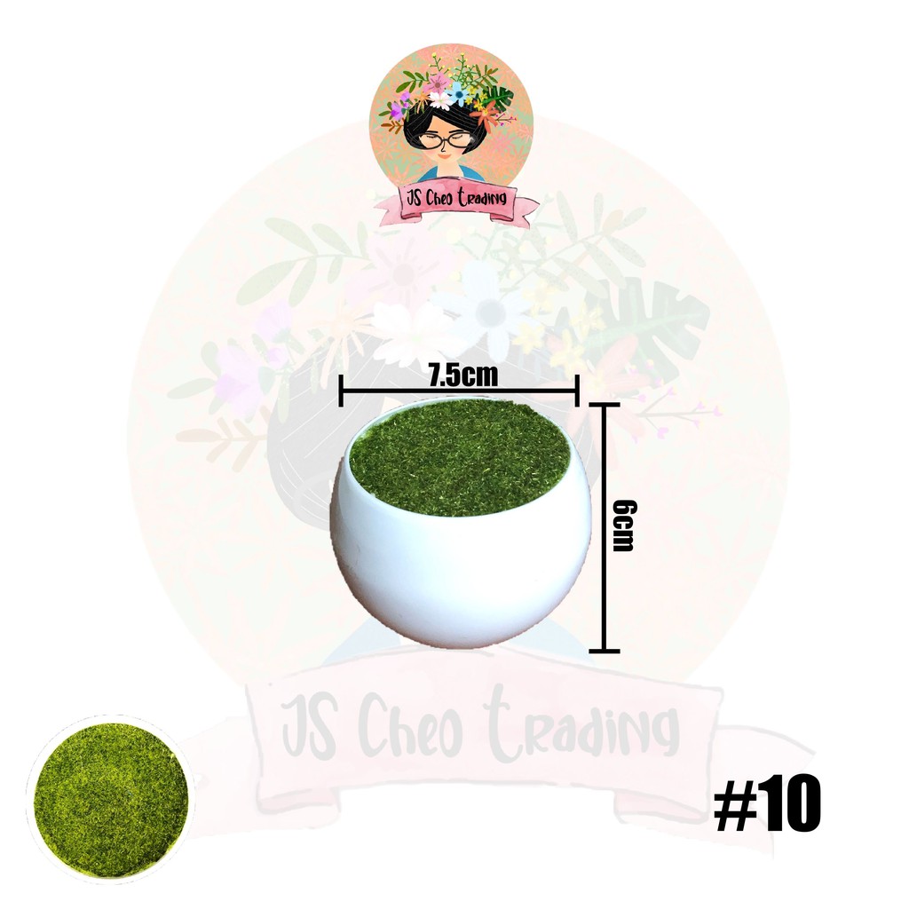 🔥Ready Stock🔥Plastic Vase with green moss good quality/Pasu Plastik ...