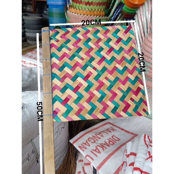 Colorful Bamboo Fan Satay Fan Traditional Bamboo Fan Kipas Satay Kipas ...
