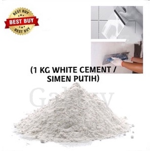1KG White Cement/Simen Putih/Cement White/White Cement Smooth/Simen ...