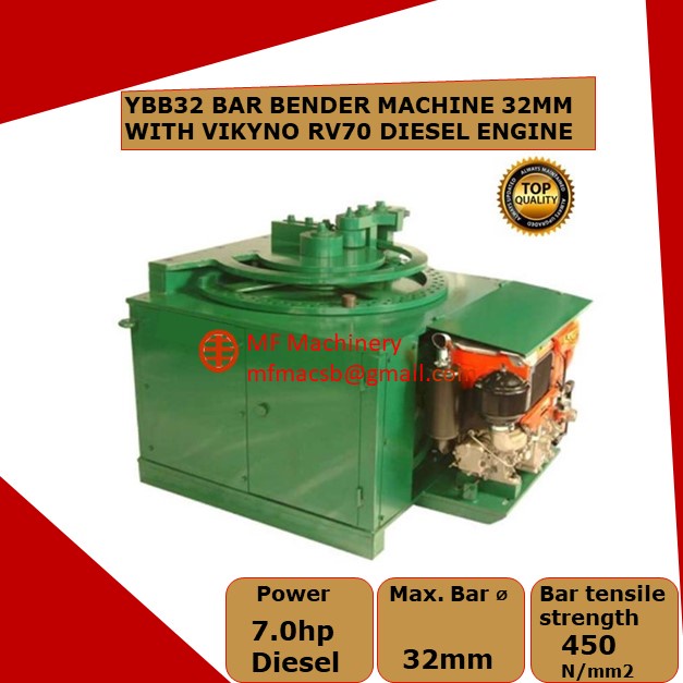 Mf YBB32 BAR BENDER MACHINE 32MM WITH VIKYNO RV70 DIESEL ENGINE 7HP | Shopee Malaysia