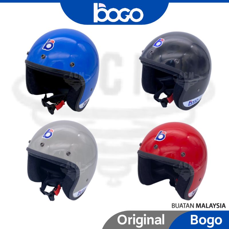 BOGO Helmet 100% Original Topi Moto Motosikal Adult Dewasa Topi Red ...