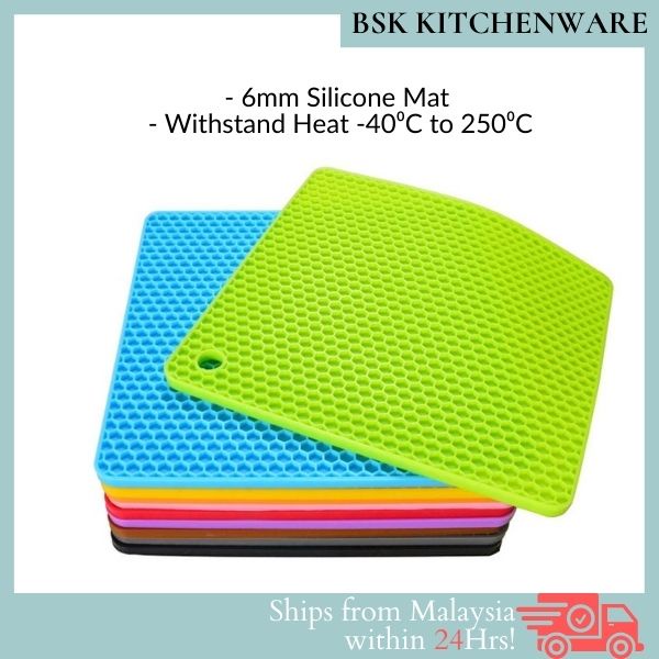 Silicone Mat Square Shape Non-slip Heat Resistant Mat Multifunctional ...