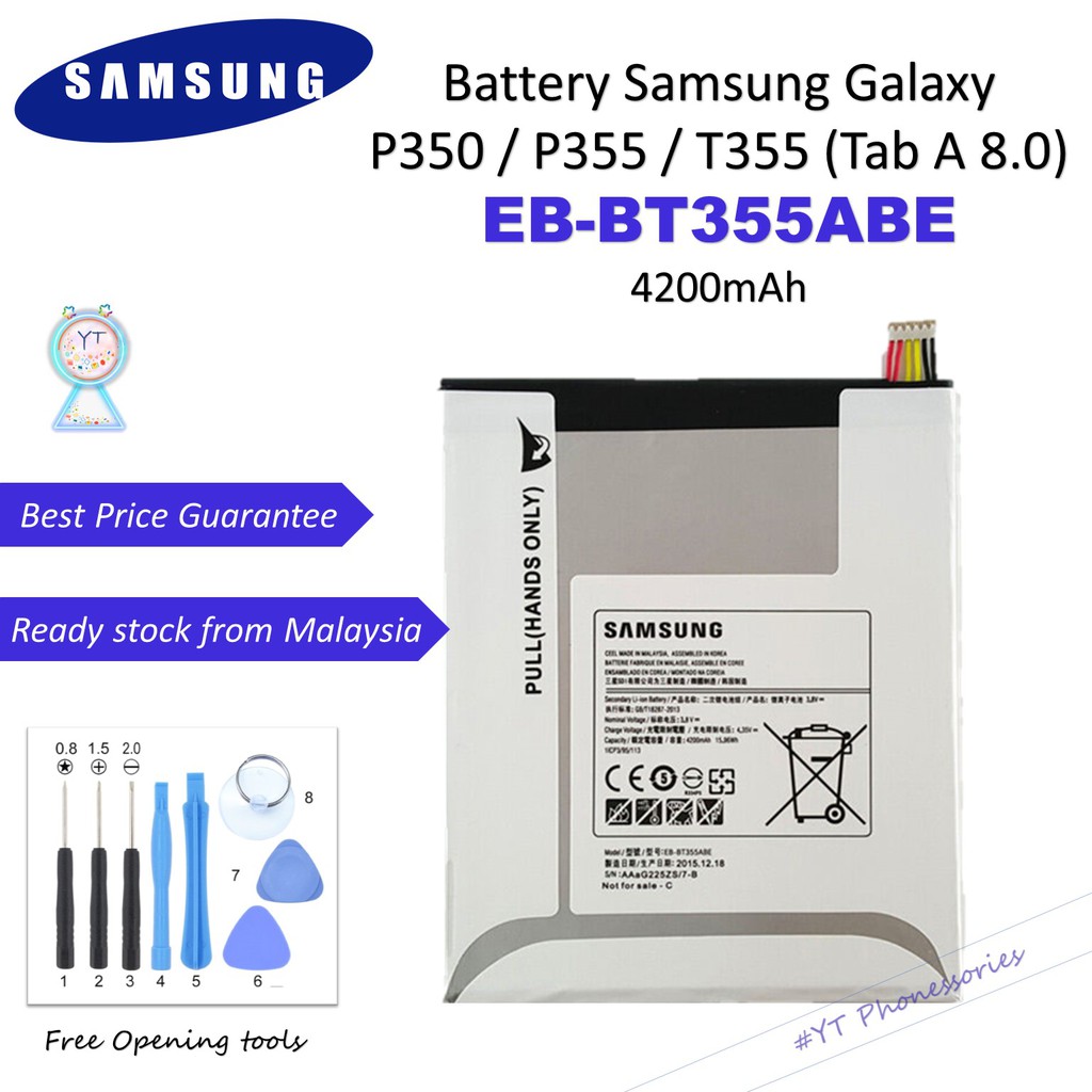 Original Battery for Samsung Galaxy P350 / P355 / T355 (Tab A 8.0) EB ...