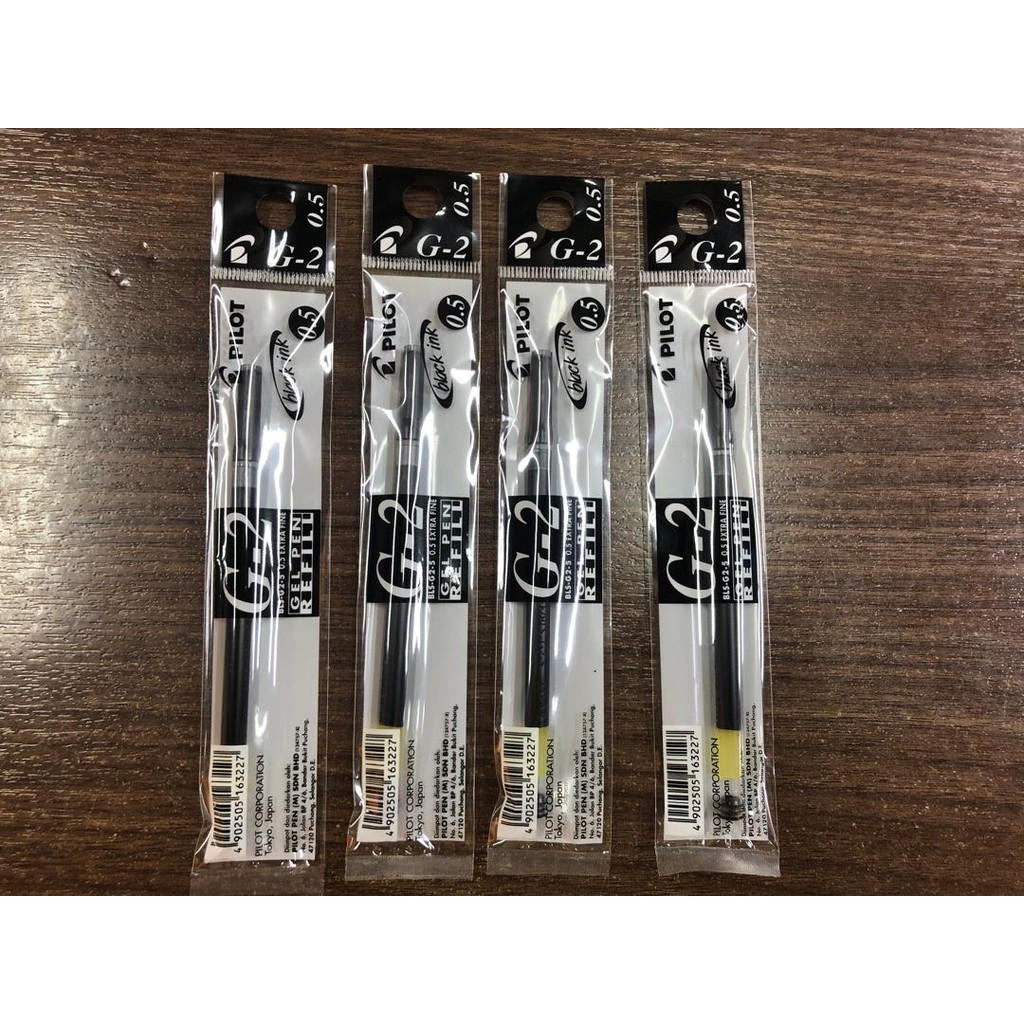 (4PCS)- PILOT G2 GEL PEN REFILL (0.38MM/0.5MM/0.7MM/1.0MM) | Shopee ...