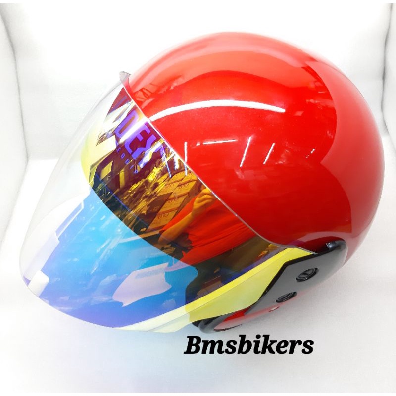 CRYSTAL SILVER REVO SIANG MALAM V-SHAPED VISOR FOR HELMET INDEX SWAN ...