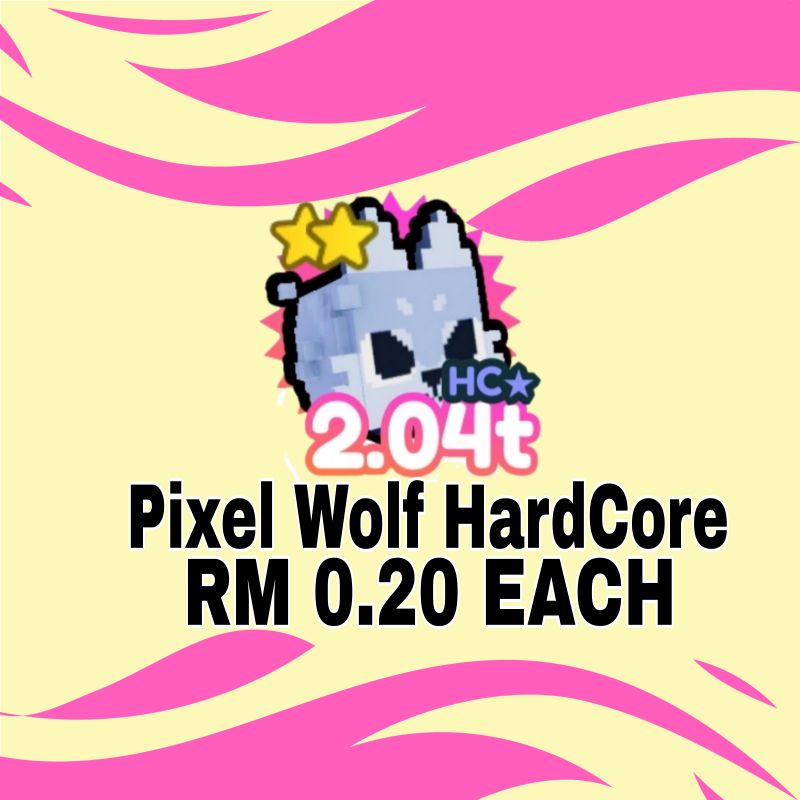 [ROBLOX] Pet Simulator X (Pixel Wolf Hard Core) | Shopee Malaysia