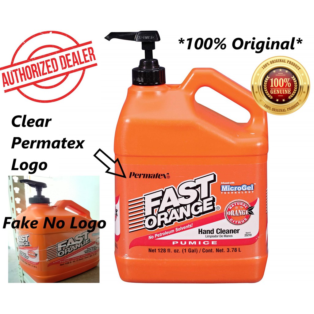 100% Original Permatex Fast Orange - Soap Pumice Lotion Hand Cleaner ...